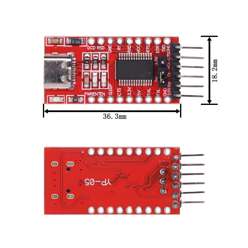 FT232RL USB TO TTL FTDI Serial Adapter Module Pinout,, 51% OFF