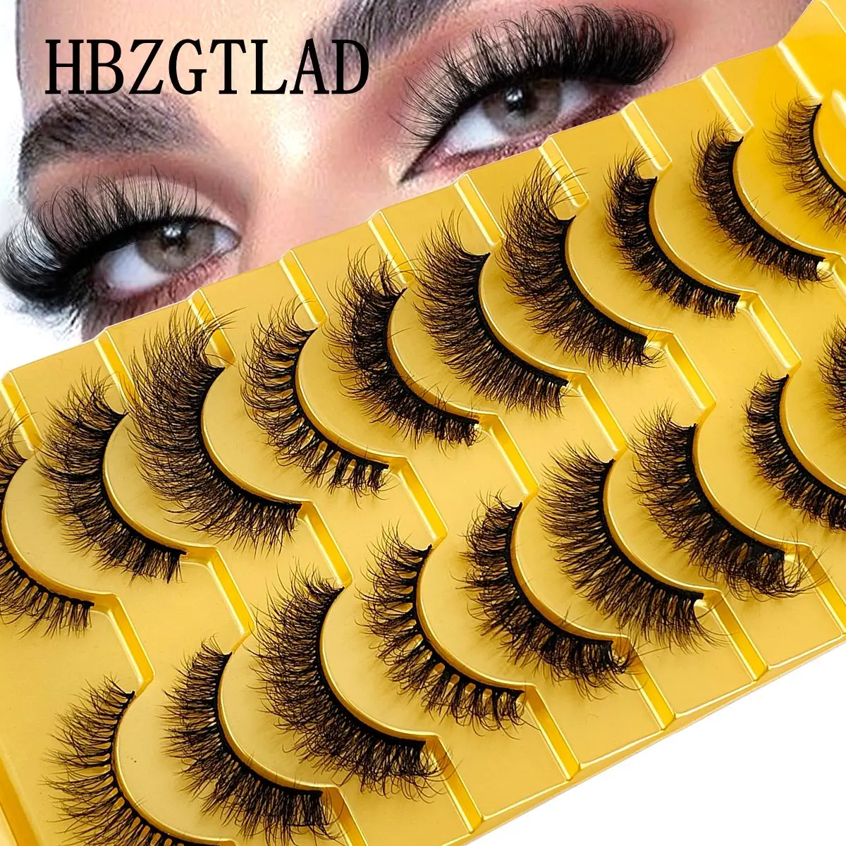 10-Pairs-Mix-Lashes-Mink-Fluffy-Dramatic-False-Eyelashes-Natural-Long ...
