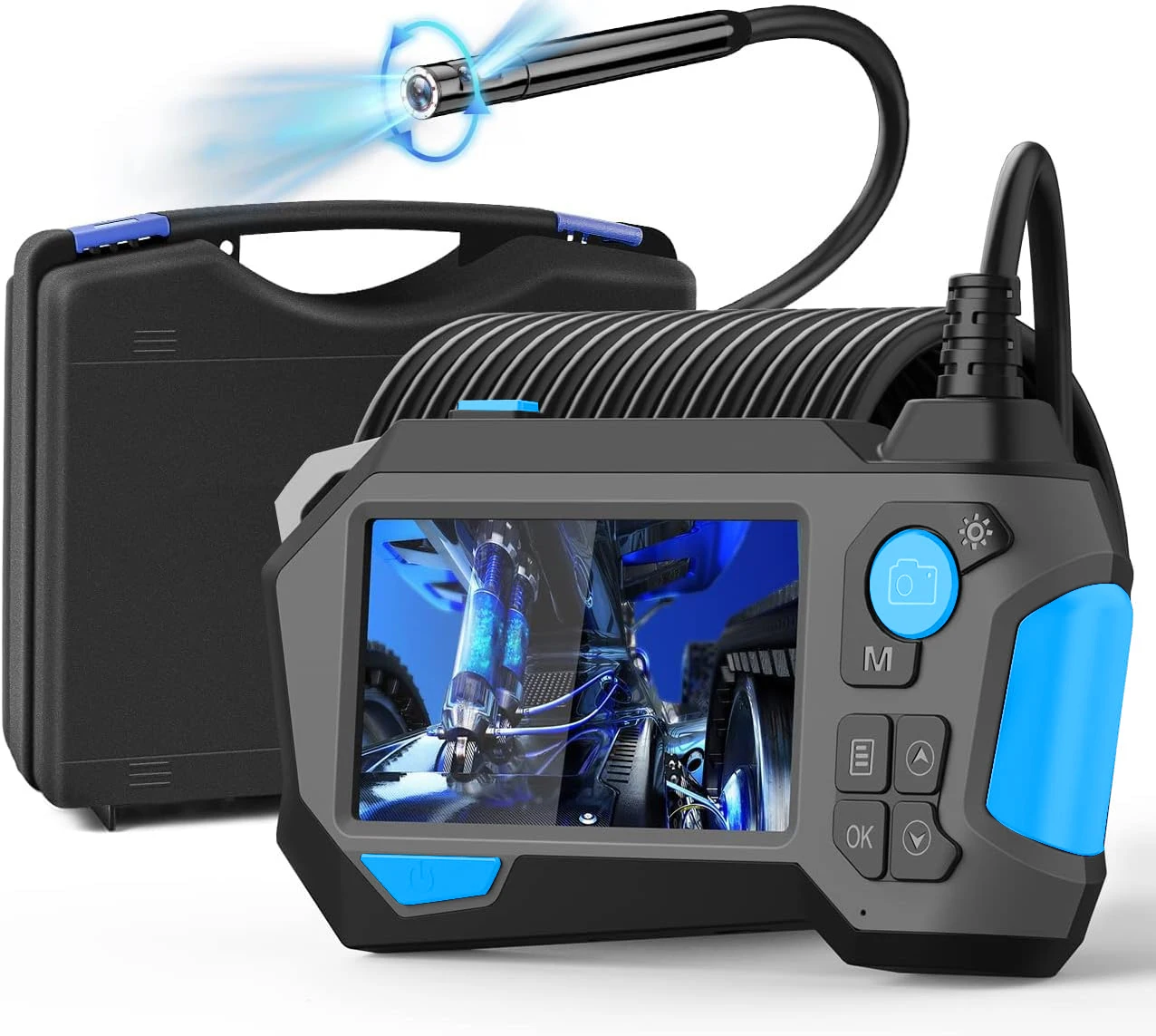 8MM-Dual-Lens-360-Degree-Rotate-Industrial-Borescope-Endoscope-4-3-IPS ...