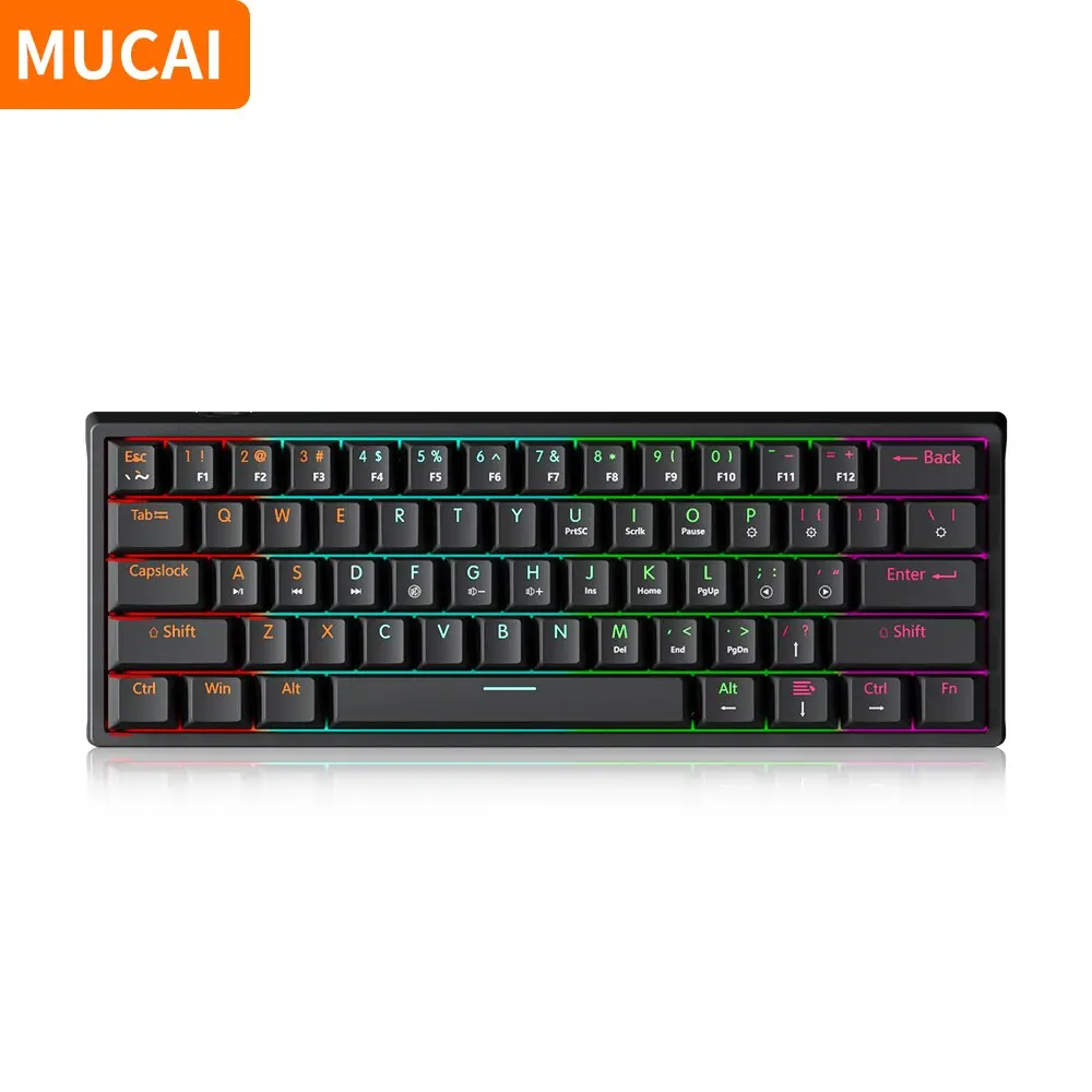 MUCAI-MK61-USB-Gaming-Mechanical-Keyboard-61-Keys-Red-Switch-Wired ...