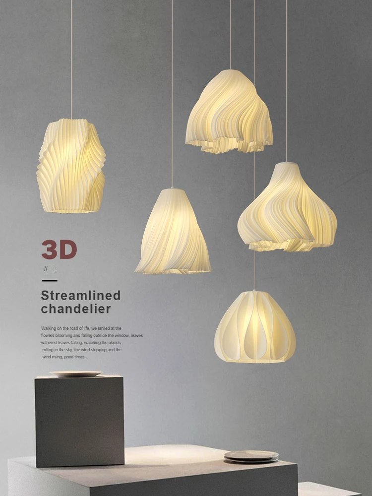 Modern Creative 3D Printing Ceiling Chandelier for living room Bedroom ...