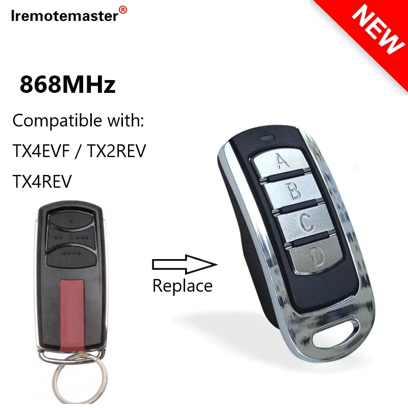 For-TX2REV-TX4REV-TX4EVF-Garage-Remote-Control-Duplicator-868MHz-Remote ...