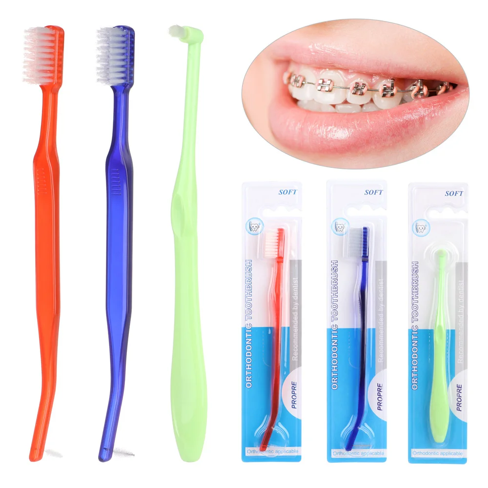 Orthodontic-Toothbrushes-Double-Ended-Interdental-Brush-V-Trim-End-Tuft ...