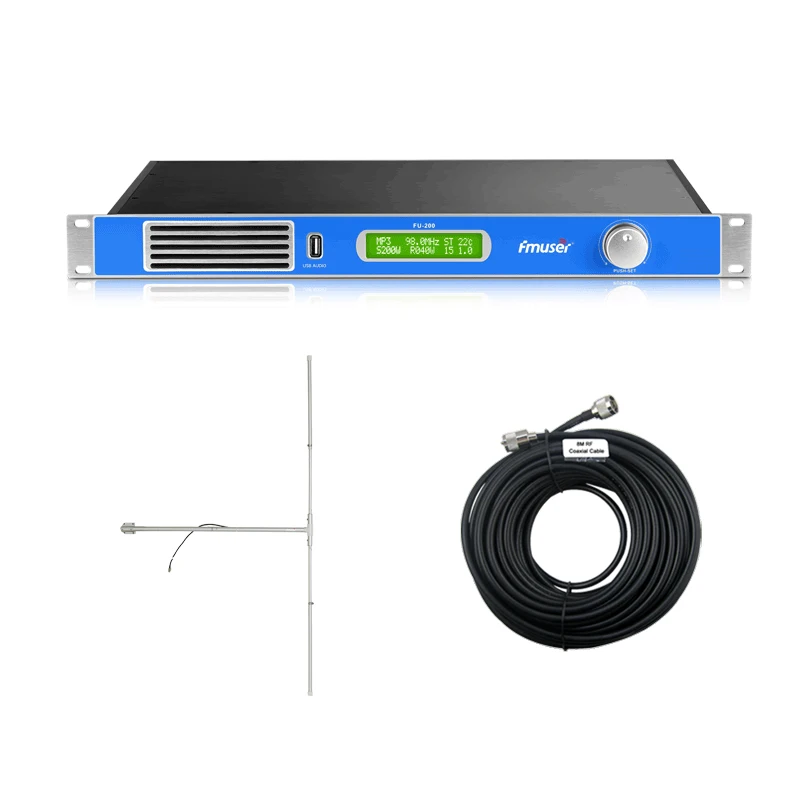 FMUSER-200W-FM-Radio-Broadcasting-Package-FU-200A-FM-Transmitter-Dipole ...