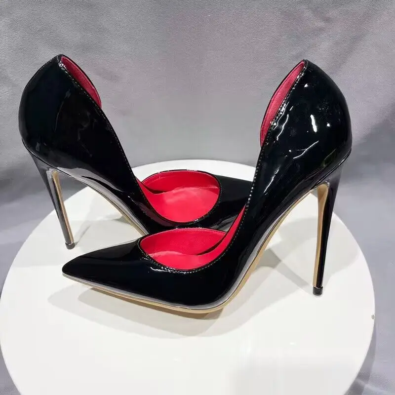 Fashion Red inside Patent Women Pumps Supper High Heels Shoes Woman ...