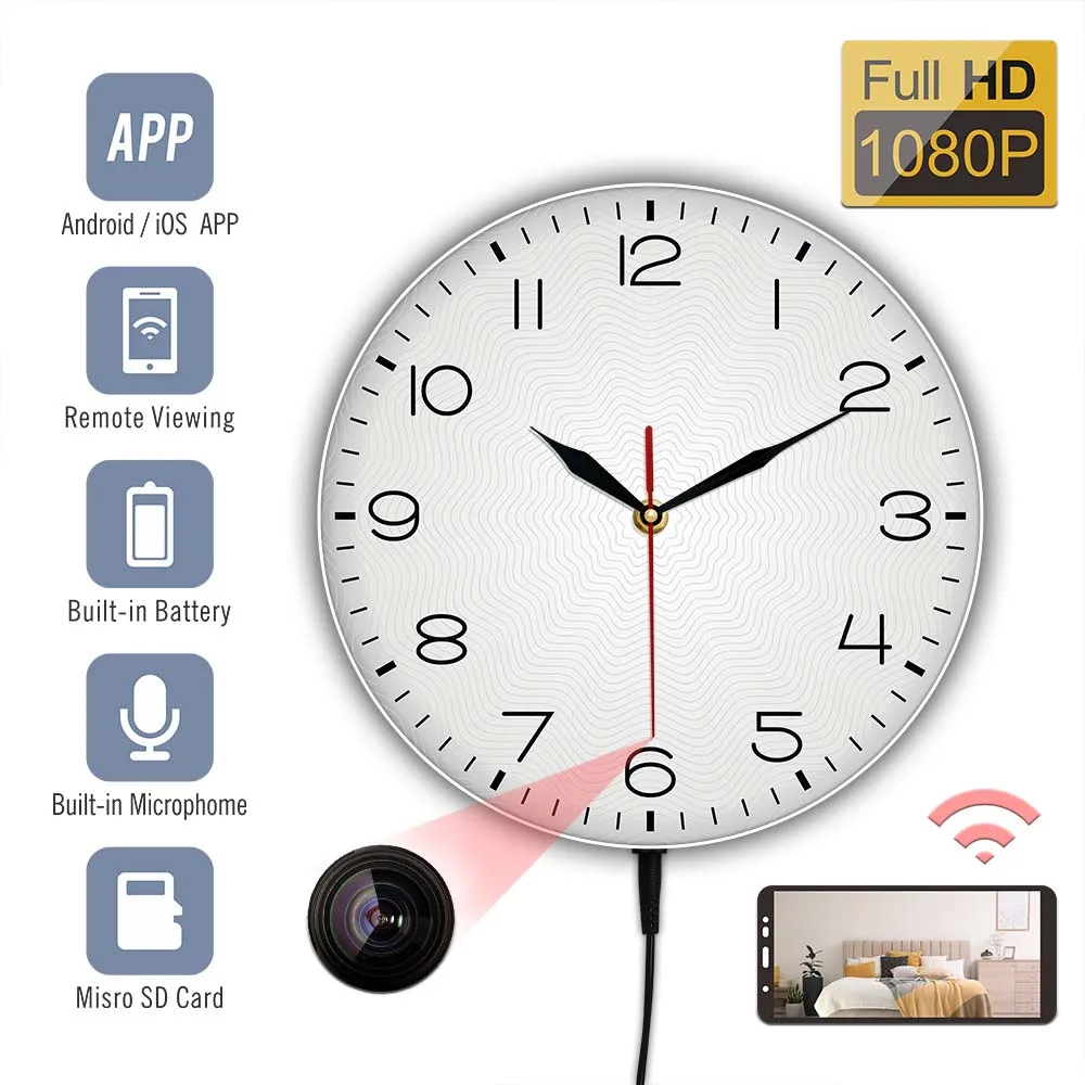 WiFi-1080P-Camera-Wall-Clock-For-Home-Office-Wireless-Security-Nanny ...