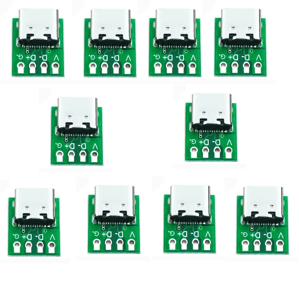 1/5/10pcs USB 3.1 Type C Connector 16Pin Test PCB Board Plate Adapter ...