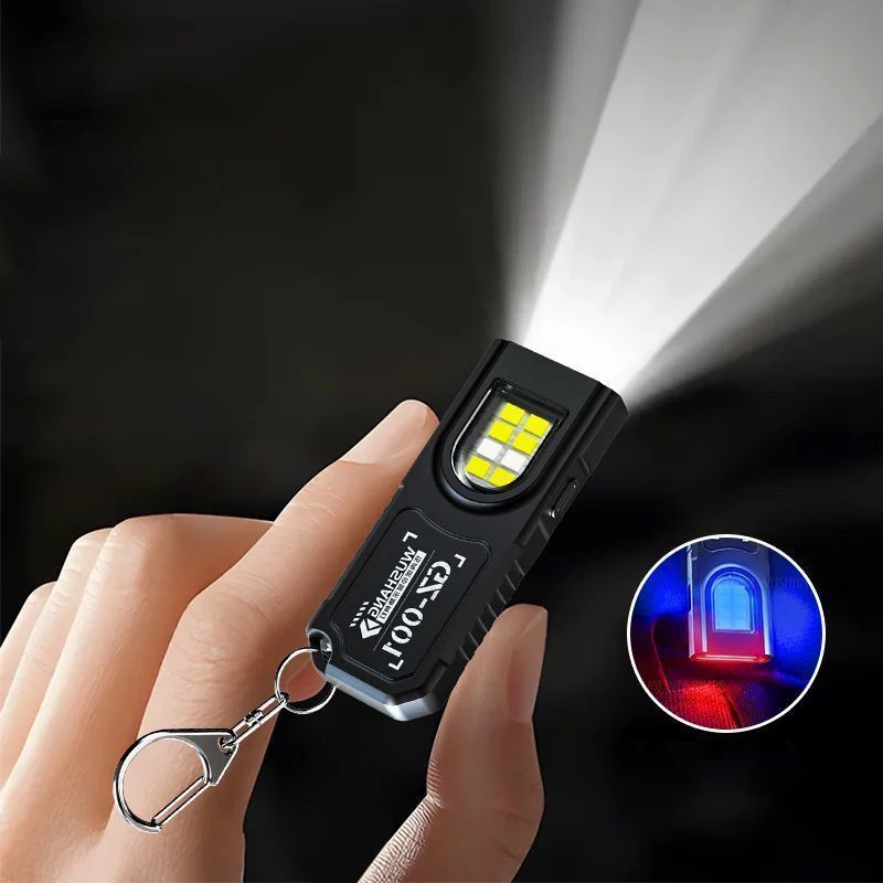 F5 Pocket Lamp Powerful Mini COB LED Keychain Flashlight USB ...