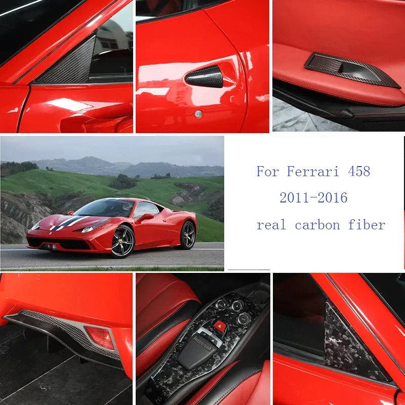 For-2011-2016-Ferrari-458-real-carbon-fiber-car-gear-panel-decorative ...