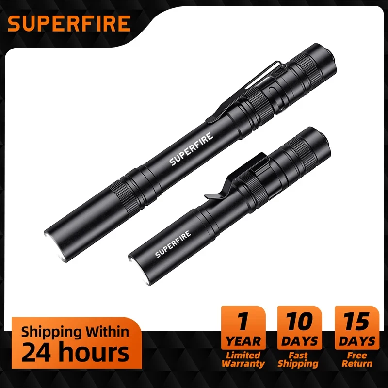 SUPERFIRE-X18-Mini-LED-Flashlight-PenLight-Lamp-Clip-UV-Flashlights ...