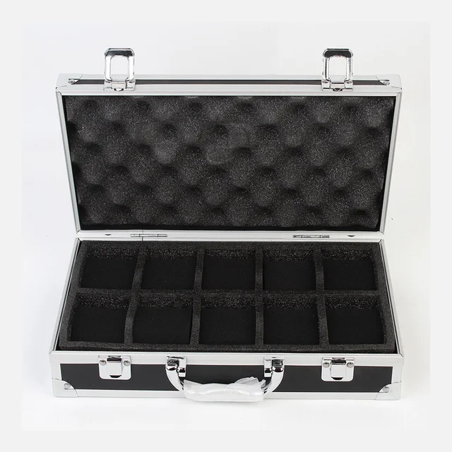 10 Slots Watch Storage Box Aluminum Alloy Useful Jewelry Wrist Watches ...
