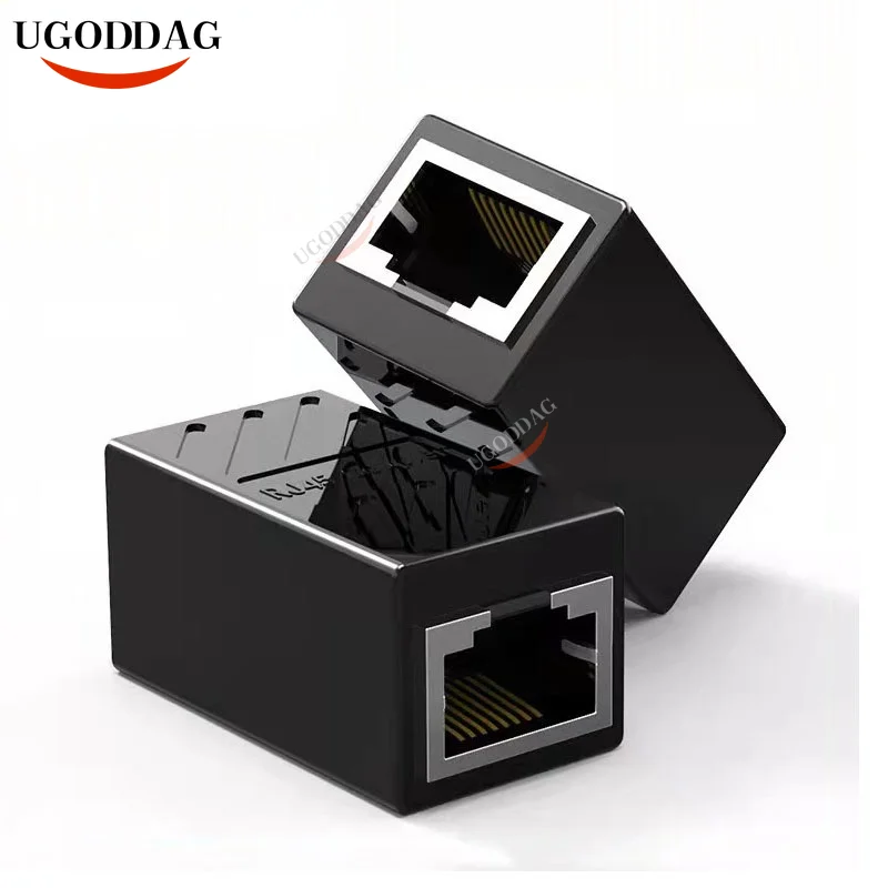 네트워크 RJ45 커넥터 Cat7/6/5e 이더넷 어댑터, 이더넷 LAN 와이어 헤드용 연장 케이블, 암 암 플러그, 8P8C ...