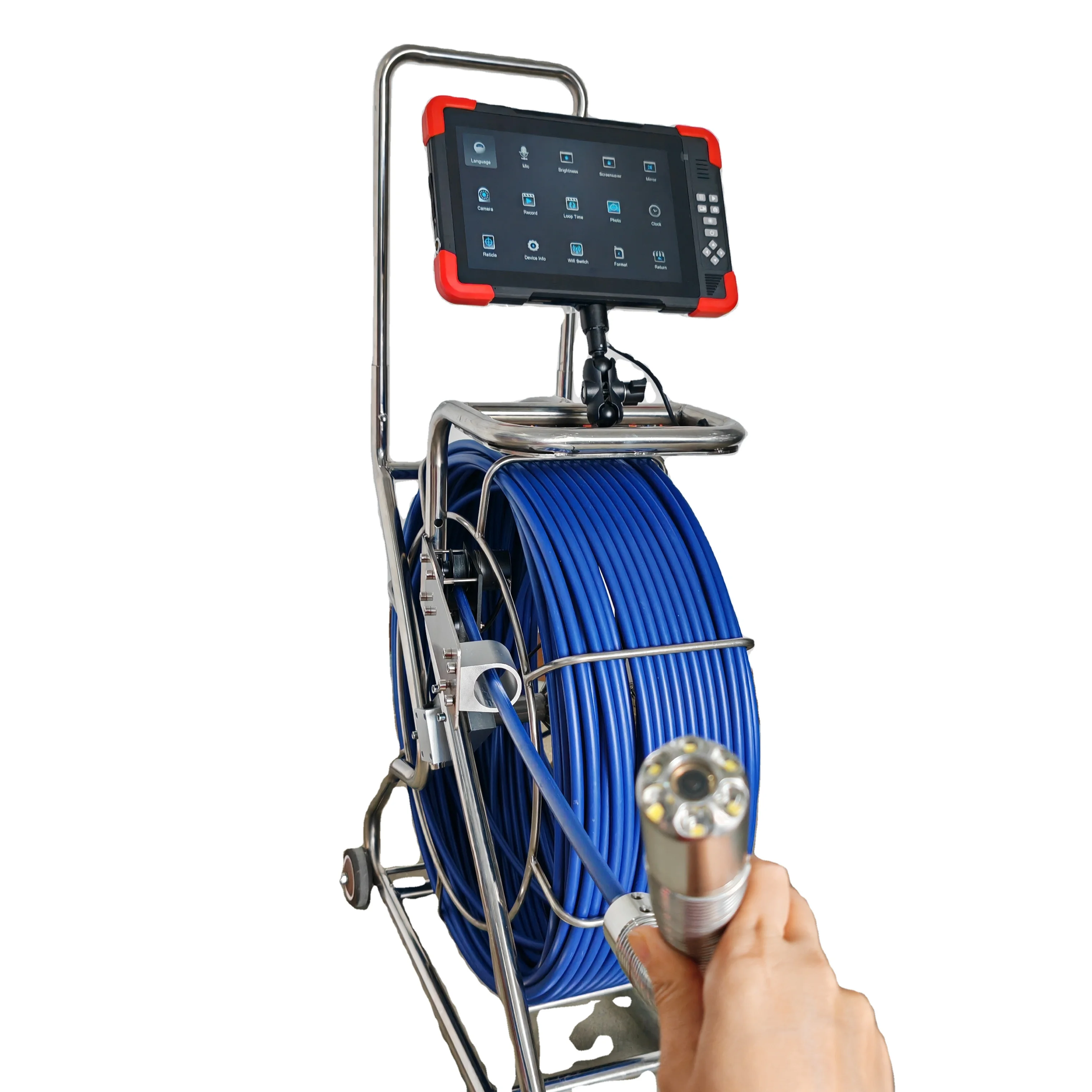 100m-Pushrod-Pipeline-Pipe-Plumbing-Drain-Sewer-Inspection-Camera-With ...