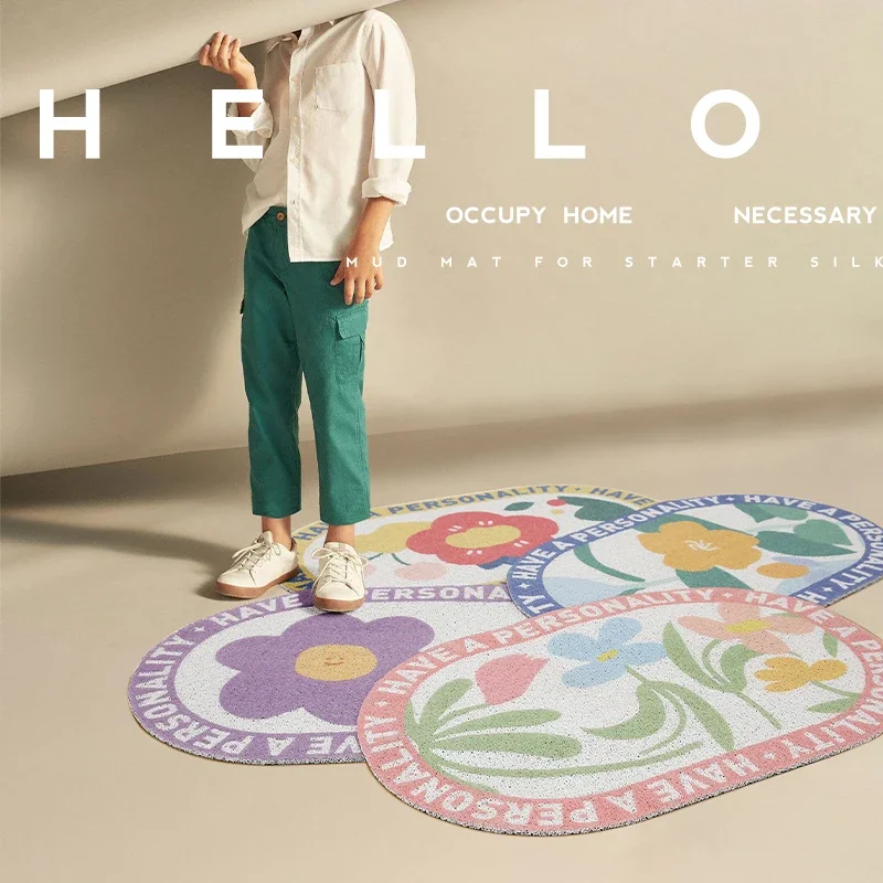 Silk-Loop-Doormat-IG-Fashion-Flower-Home-Decor-PVC-Corridor-Aisle ...