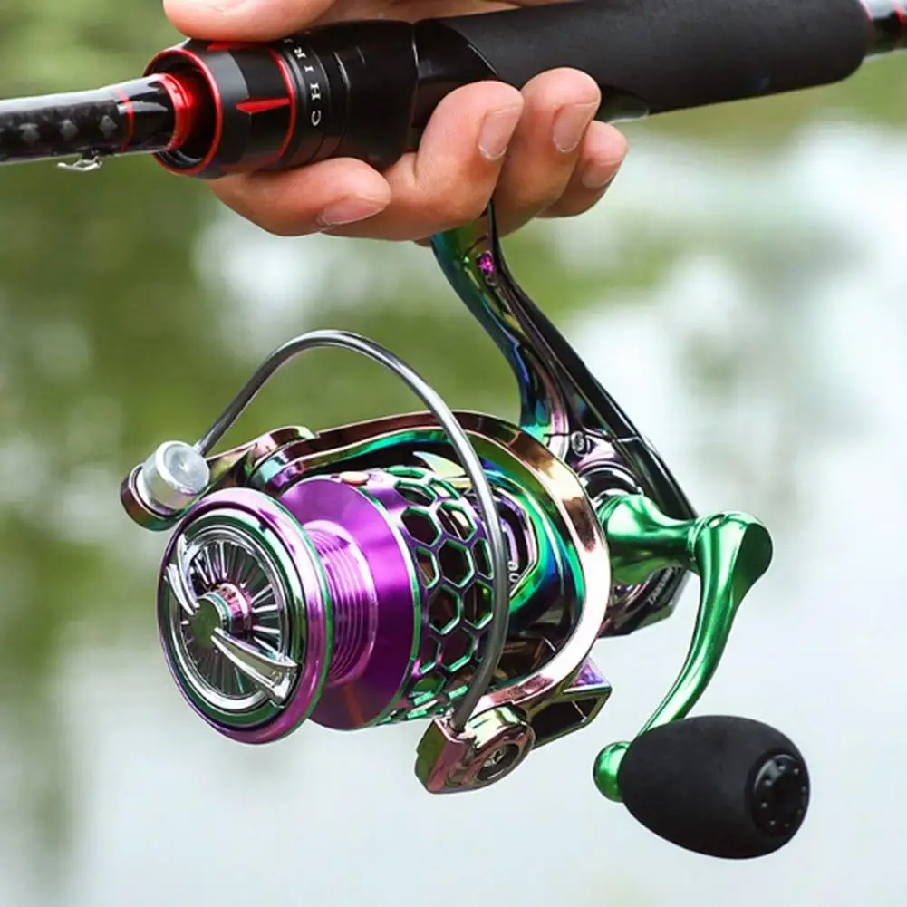 Colorful Metal Line Cup Spinning Wheel Spool Fishing Reel Ultra-Smooth ...