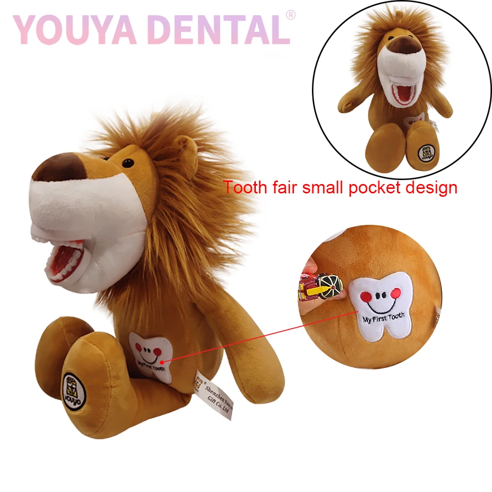 1Pcs-Dental-Cartoon-Lion-Animal-Plush-Doll-Brushing-Teeth-Teaching ...