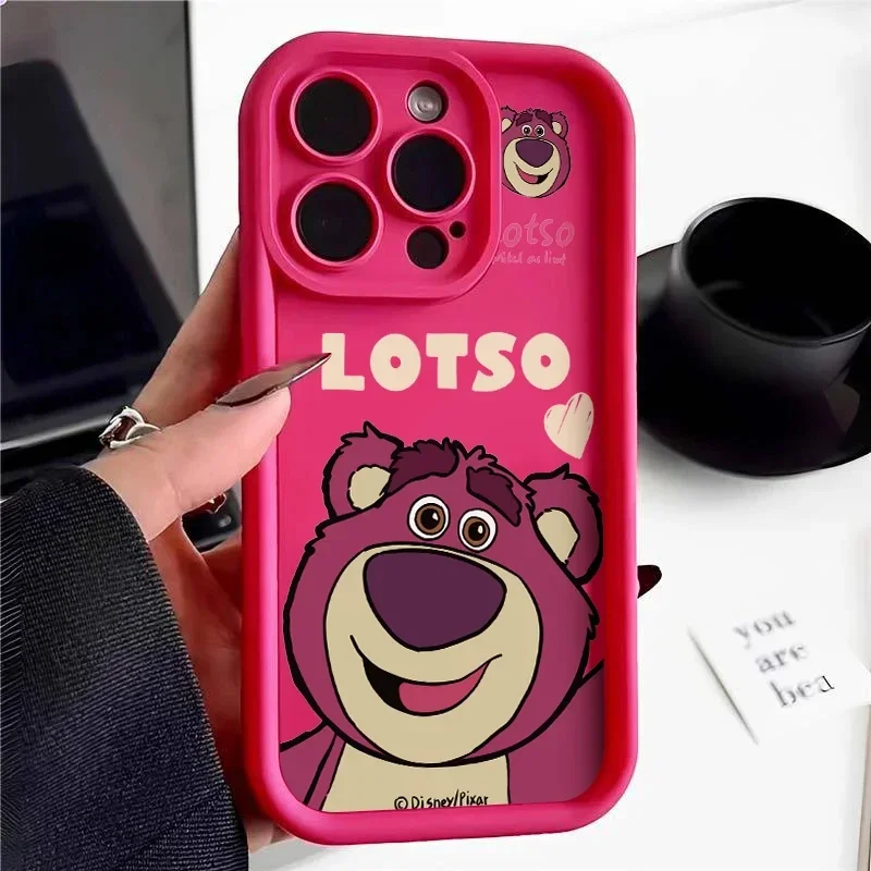 Lotso-Pink-Bear-Cartoon-Plain-Multistep-TPU-Soft-Phone-Case-for-iPhone ...