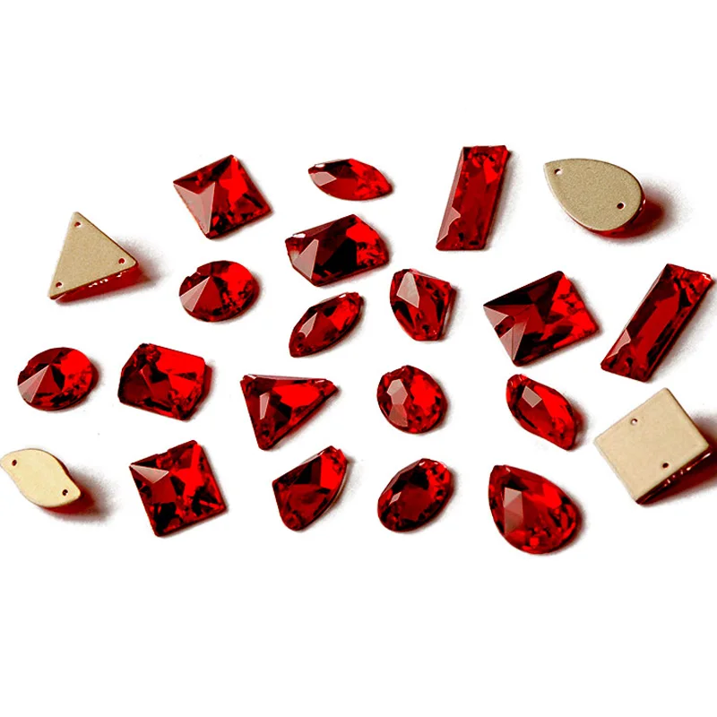 Brilliant-Siam-Red-Color-Sew-on-Rhinestone-Applique-Sewing-Loose ...