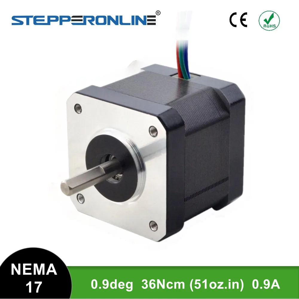 0.9 Degree Nema 17 Stepper Motor 36ncm (51oz.in) 0.9a 4-lead 40mm ...