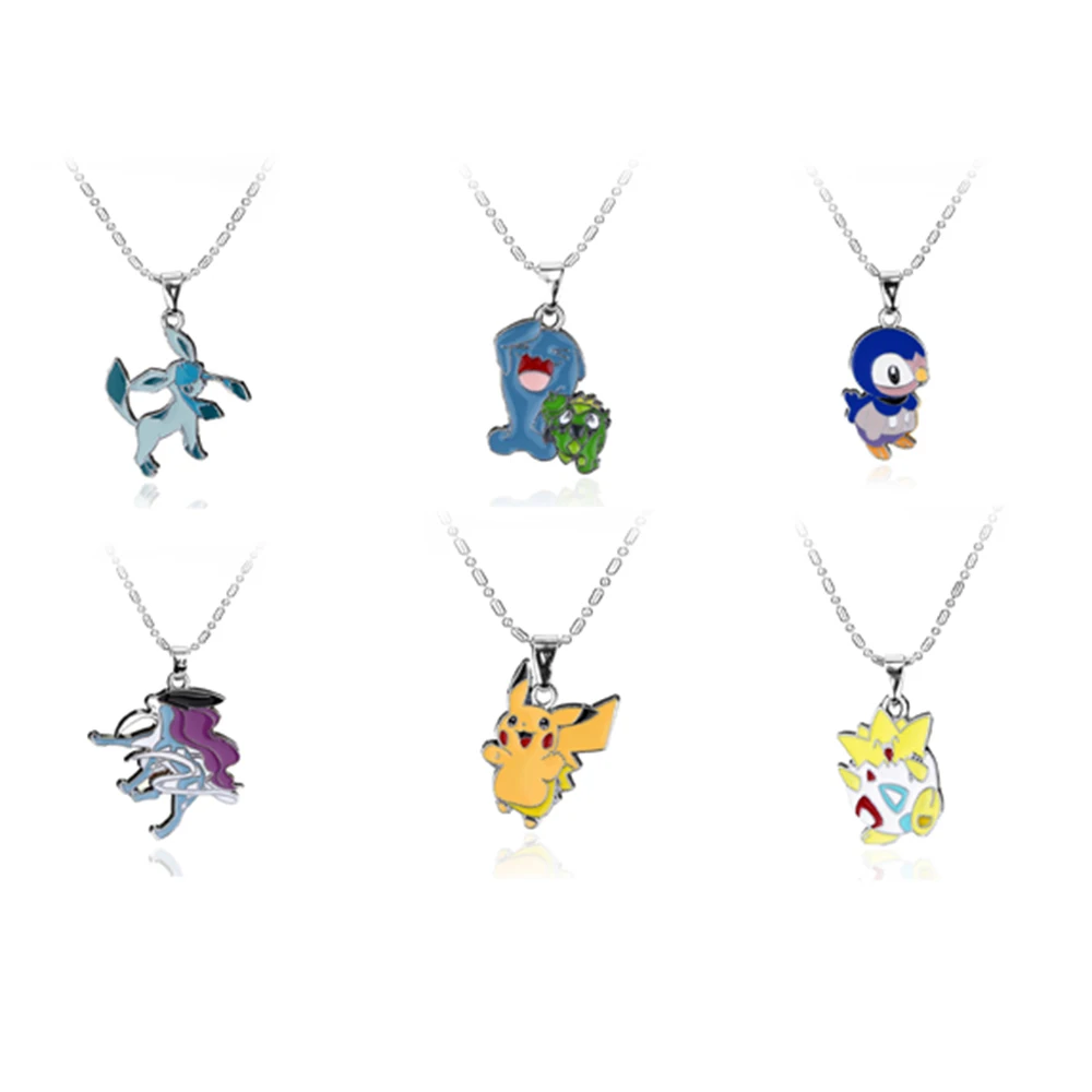 Collar de Anime Figrues Pokemon, accesorios de Pikachu Entei, juguetes ...