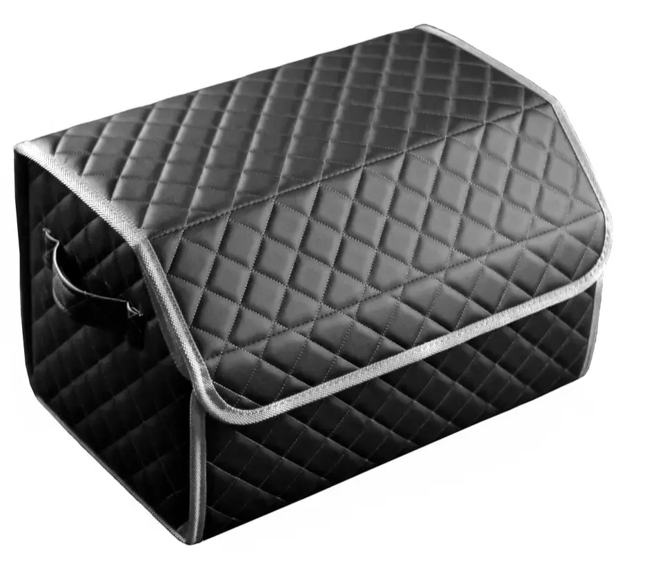 Bag-organizer-trunk-of-black-with-gray-thread-vicecar-light-gray-edging ...