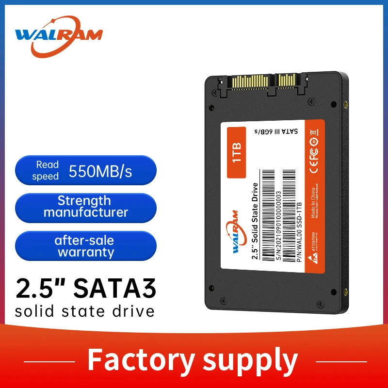 WALRAM SATA3 SSD 128/256/120/480GB/512GB/1TB Hdd 2.5 하드디스크 2.5 인치 노트북용 ...