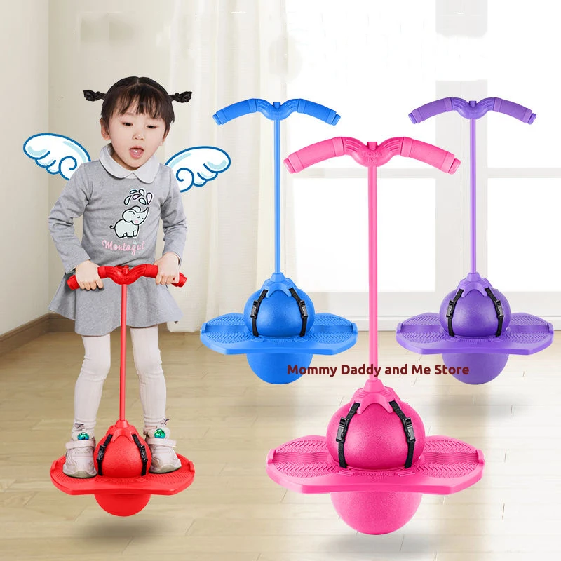 Bouncing Ball With Handle And Pump Balance Platform Bouncy Jump Pogo ...