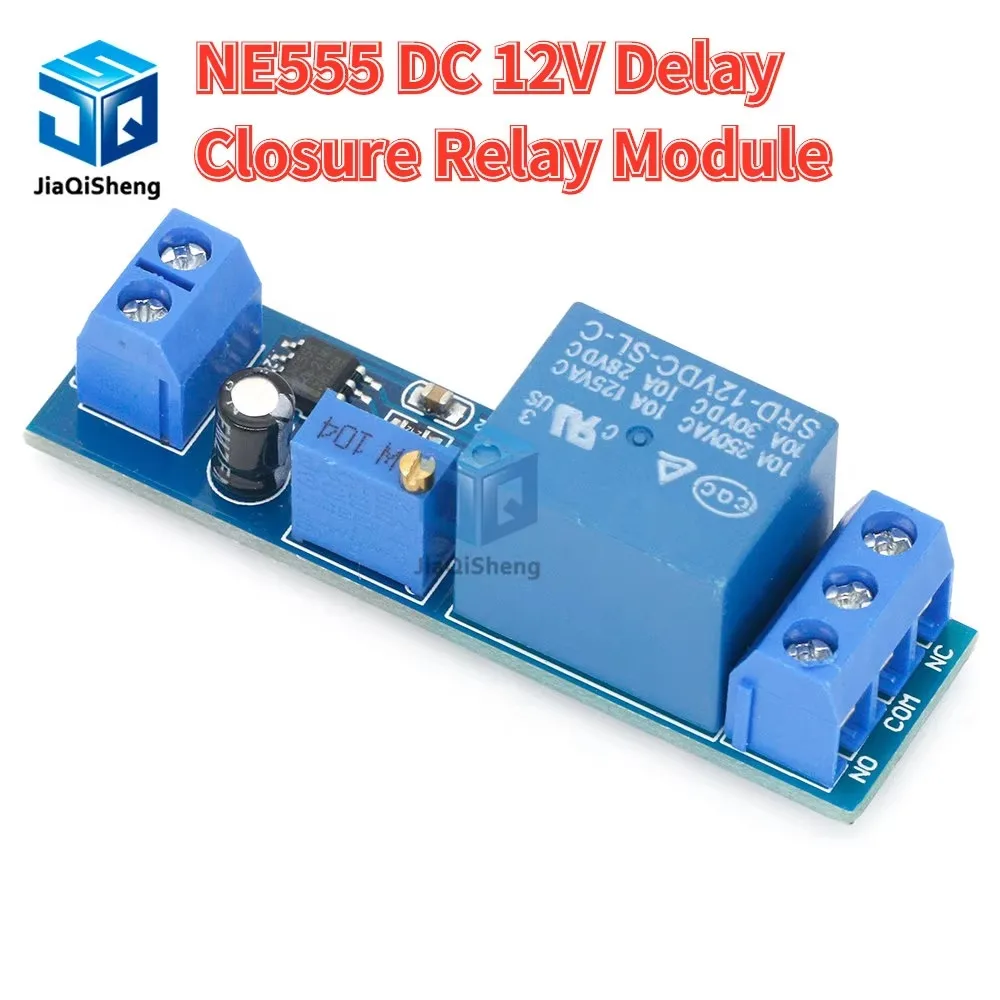 NE555-DC-12V-delay-closure-module-relay-module-delay-control-adjustable ...