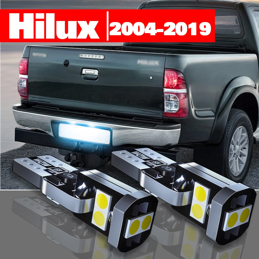 For Toyota Hilux 2004-2019 Accessories 2pcs LED License Plate Light ...