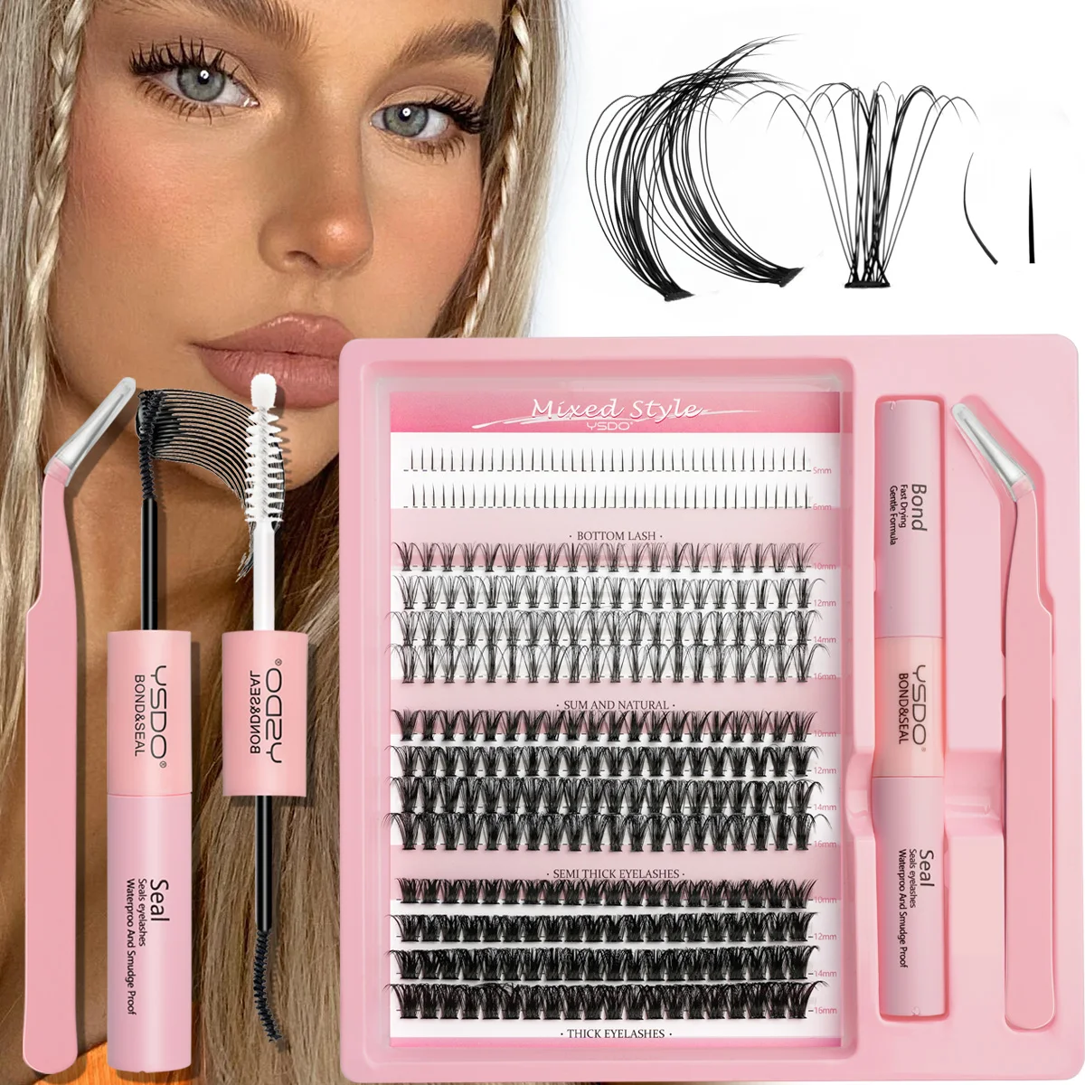 DIY-Lash-Extension-Kit-Lash-Individual-Lashes-Clusters8-16mm-With ...