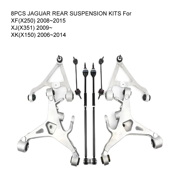 8PCS-Rear-Suspension-Control-Arm-Stabilizer-Link-Tie-Rod-Kits-For ...