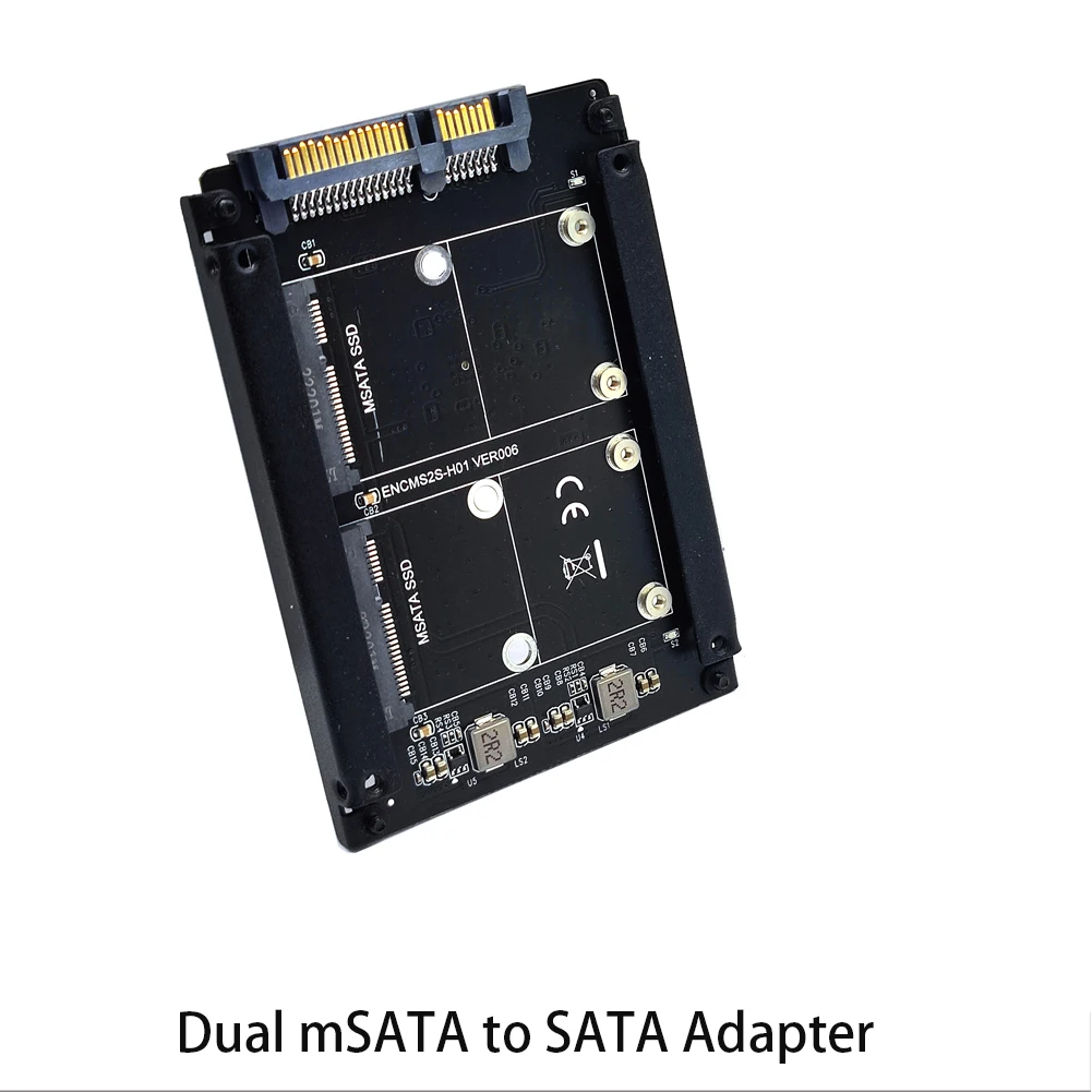 듀얼 mSATA SATA 어댑터, MSATA SSD, 2.5 인치 SATA 3 SSD 어댑터 카드, SSD 케이스, 미니 SATA SSD, MSATA SSD, 2.5 인치 ...
