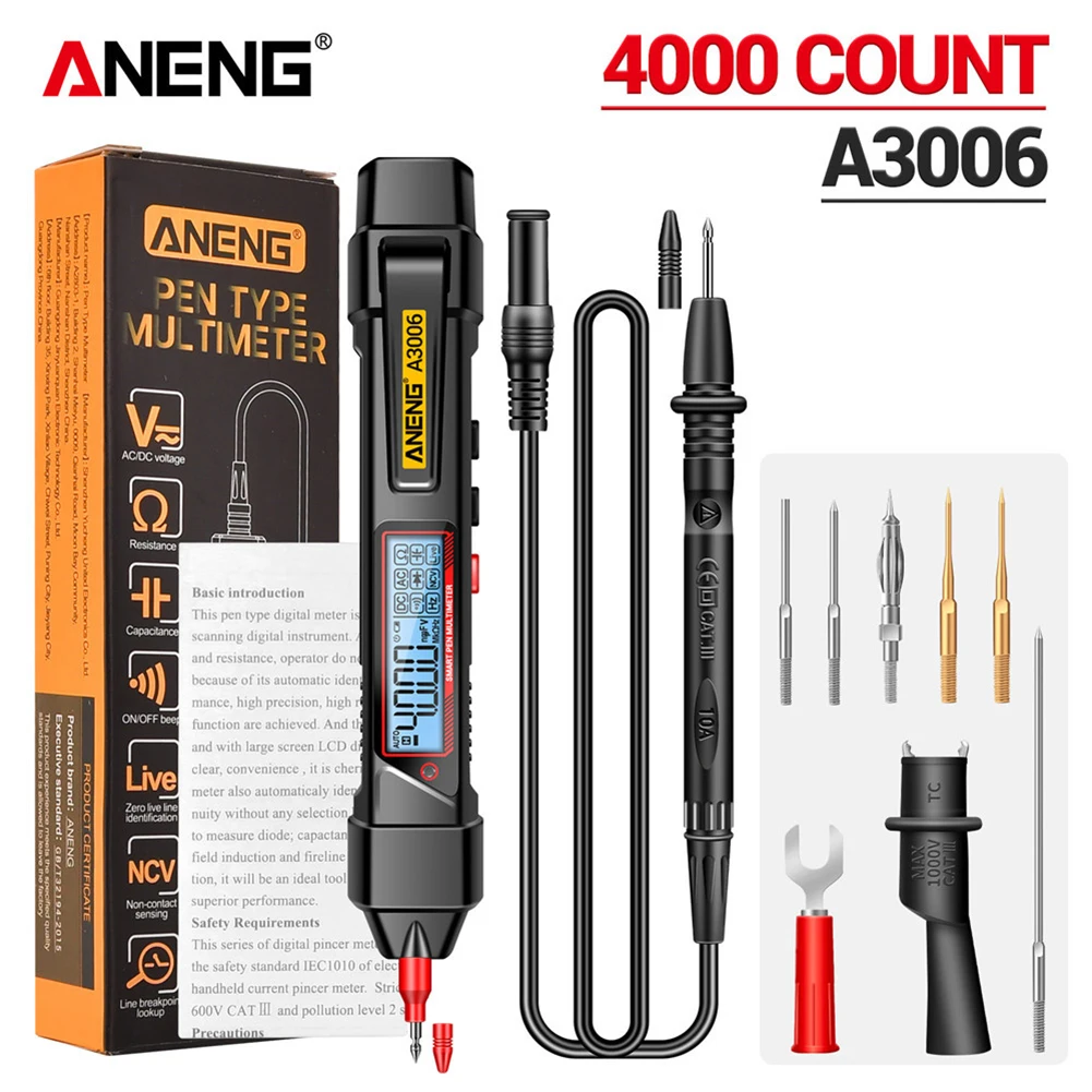 ANENG-A3006-4000-Counts-Multifunctional-Pen-Type-Multimeter-AC-DC ...