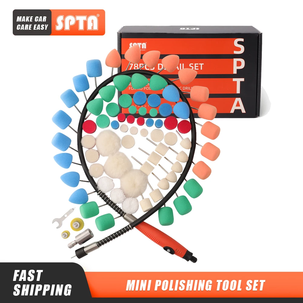 SPTA Mini Polishing Round Sponge Detailing Extention Tools Foam ...