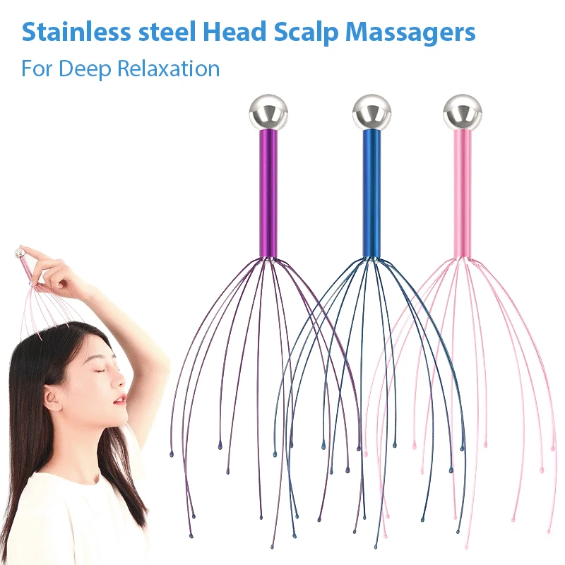 Scalp Massagers With 12 Claws Handheld Head Massage Scratcher For Deep ...