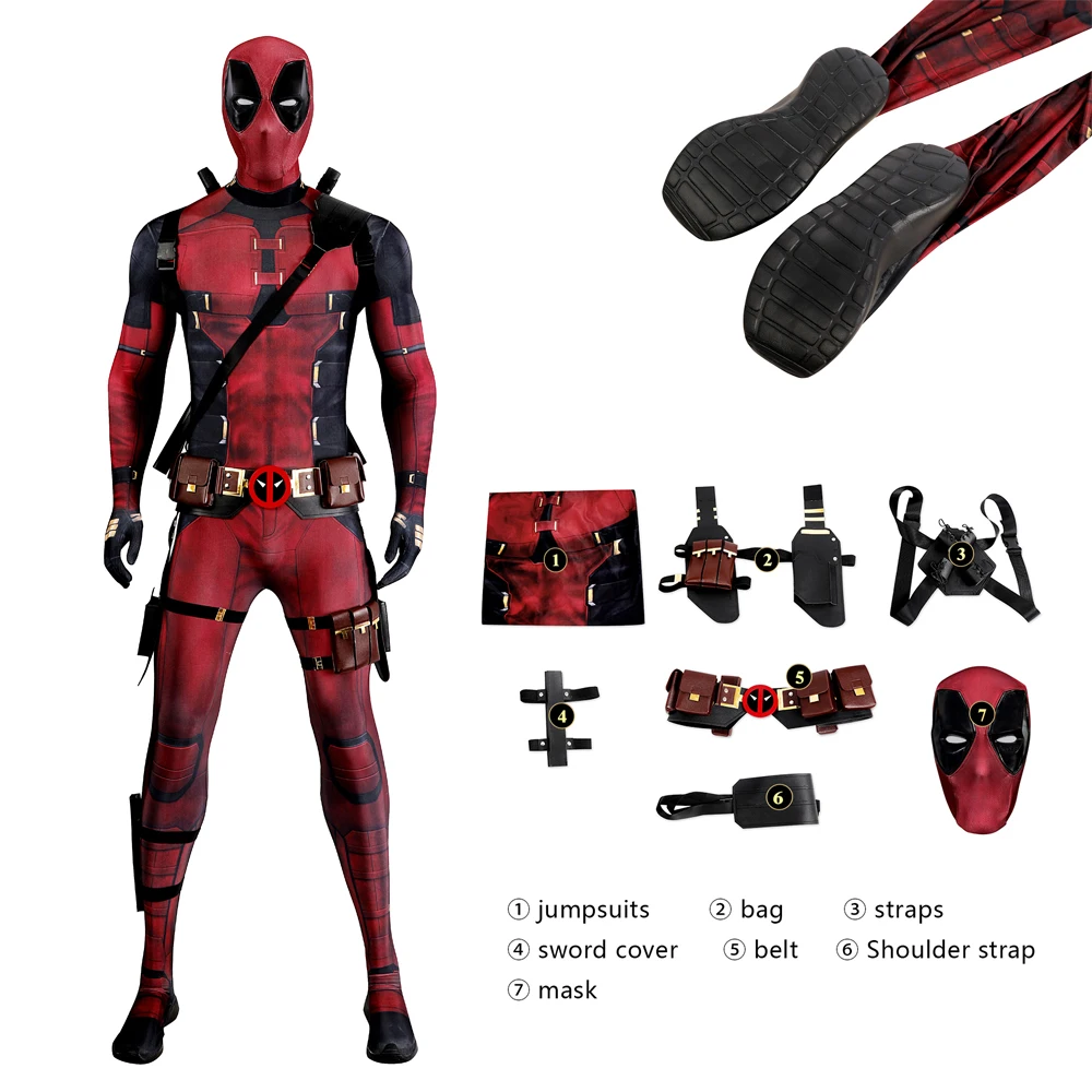 Disfraz-de-soldado-rojo-Wade-Wilson-para-ni-o-traje-completo-m-scara ...