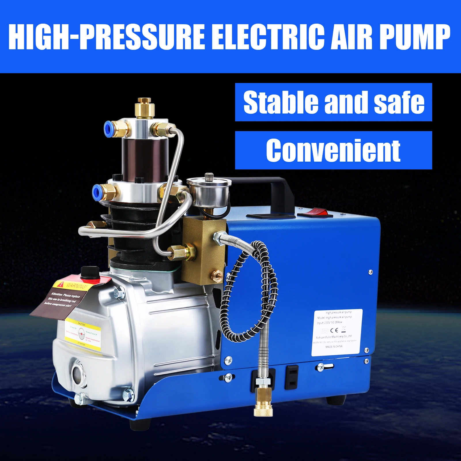 ship-From-EU-PCP-Air-Compressor-4500PSI-300BAR-Electrical-High-Pressure ...