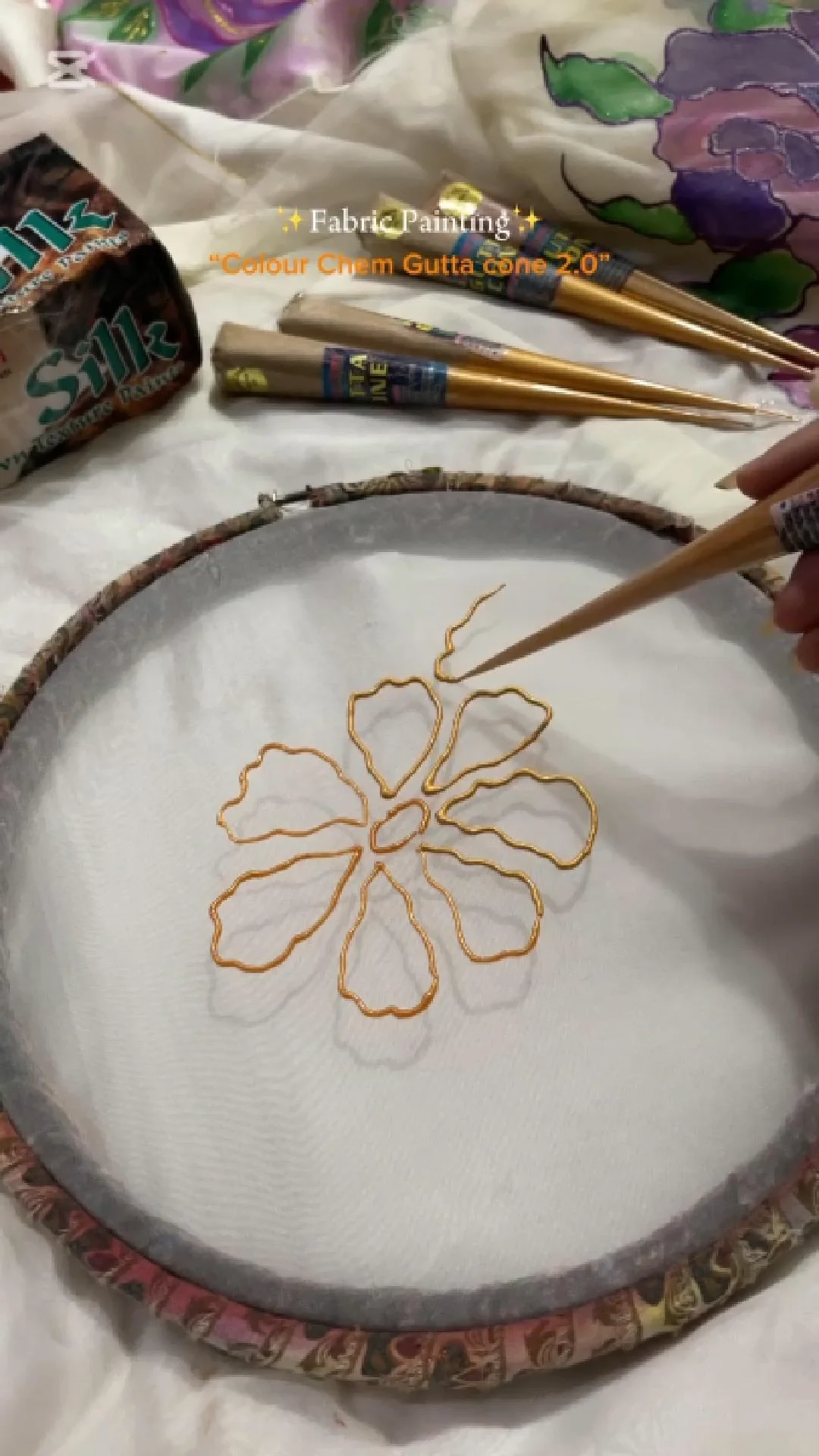 1Pcs Colour Chem Official Fabric Gutta Cone – Outliner for Textile Art ...