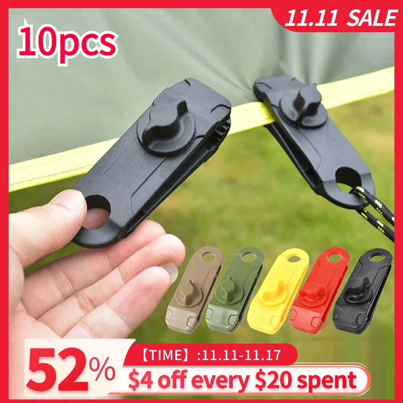 10pcs-Camping-Tent-Fixing-Shark-Clips-Clamps-Windproof-Portable-Canopy ...