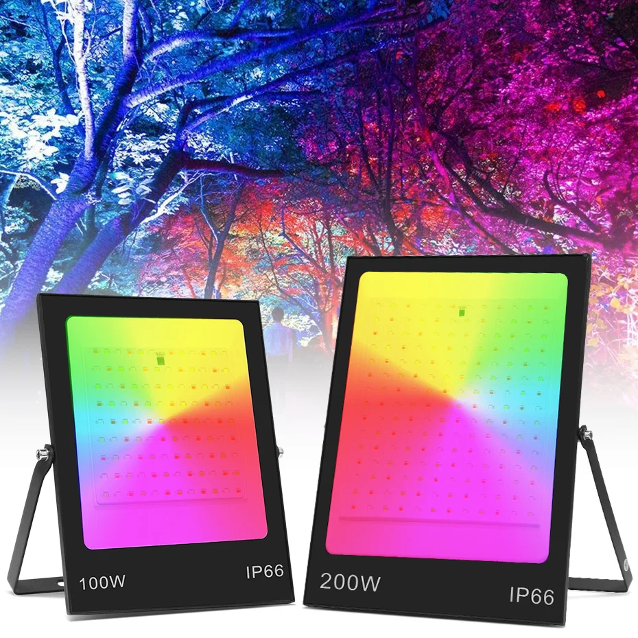 LED-Floodlight-RGB-AC220V-30W-50W-100W-200W-Flood-Light-Color-Changing ...