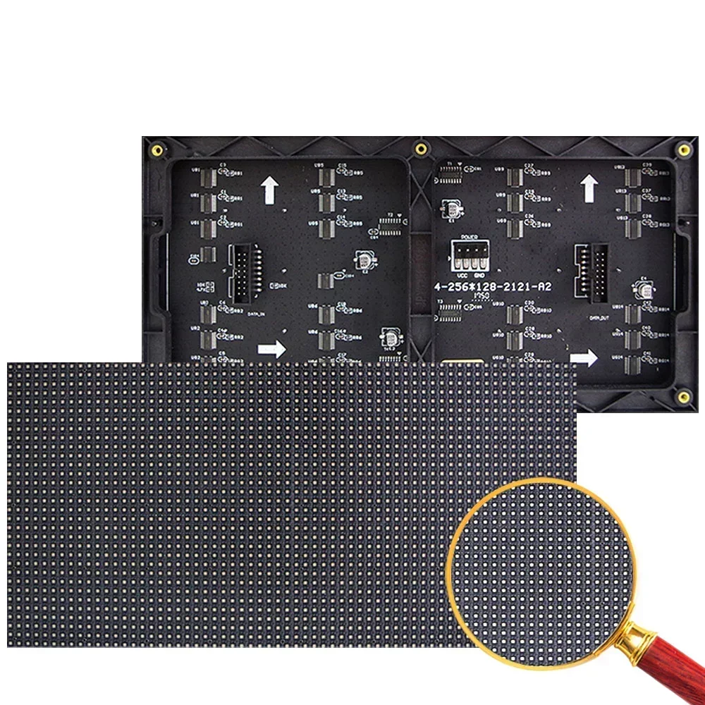 Free shipping Indoor P4 SMD Full Color 256x128mm 64x32 pixels 1 / 16 ...