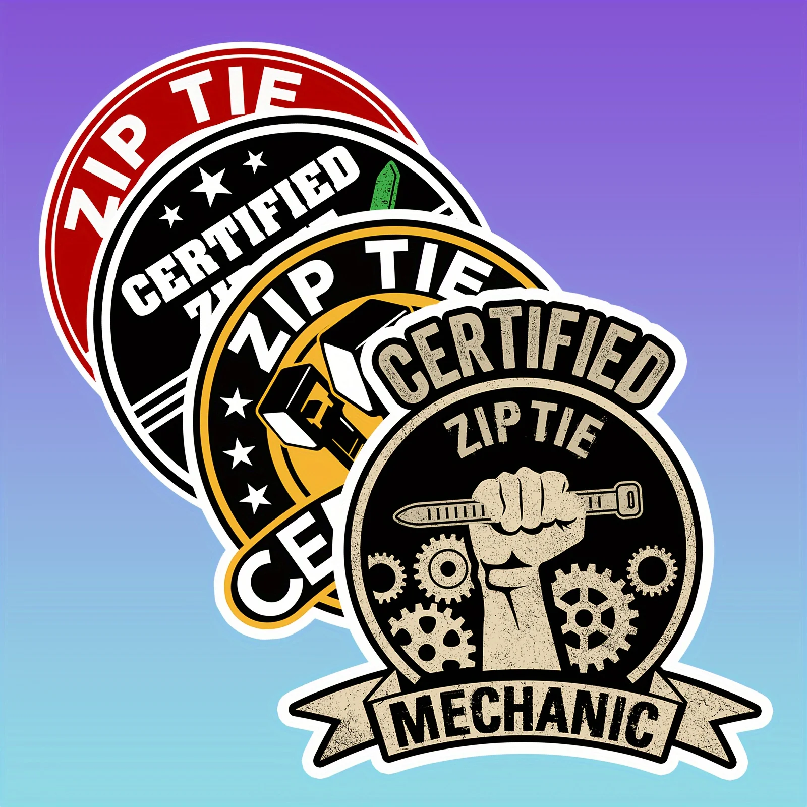 Zip Tie Certified Motorcycle Stickers for Fuel Tank Fairing Funny ...