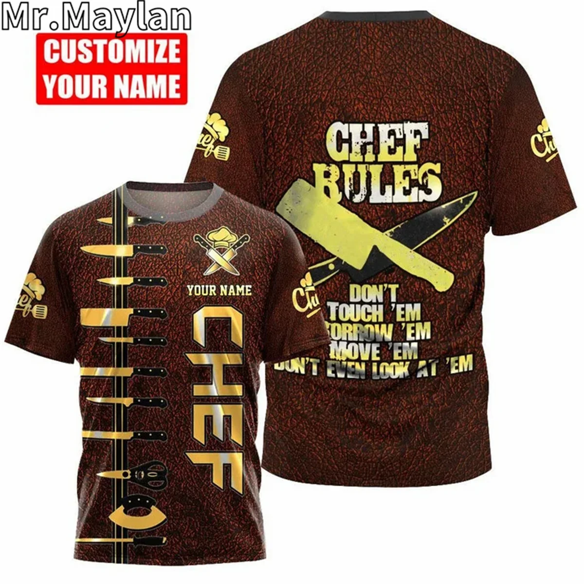Chef Clothes Names: How Custom Name Chef Uniform T-Shirts Elevate ...
