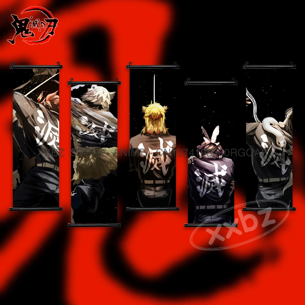 Demon-Slayer-Scrolls-Pictures-Poster-Anime-Person-Back-View-Home-Decor ...