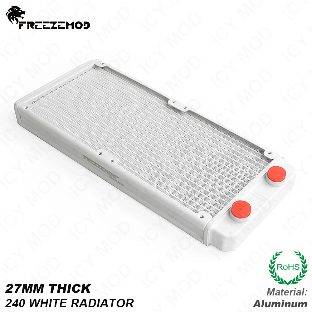 FREEZEMOD 240mm Aluminum Water Cooling Radiator Thread Radiator 17 Wave ...