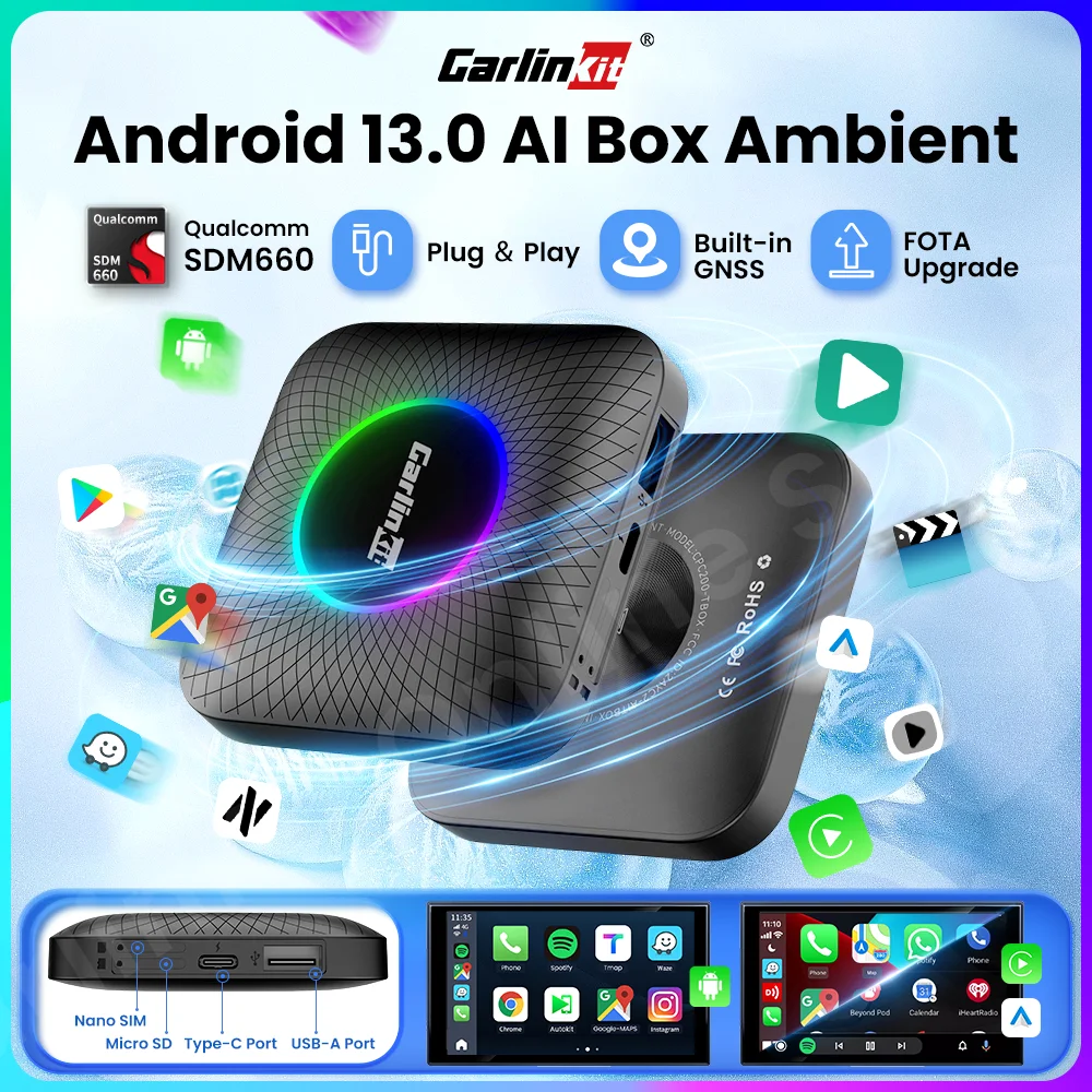 Carlinkit-Tv-Box-SDM660-Qualcomm-8-Core-Android-13-CarPlay-Android-Auto ...