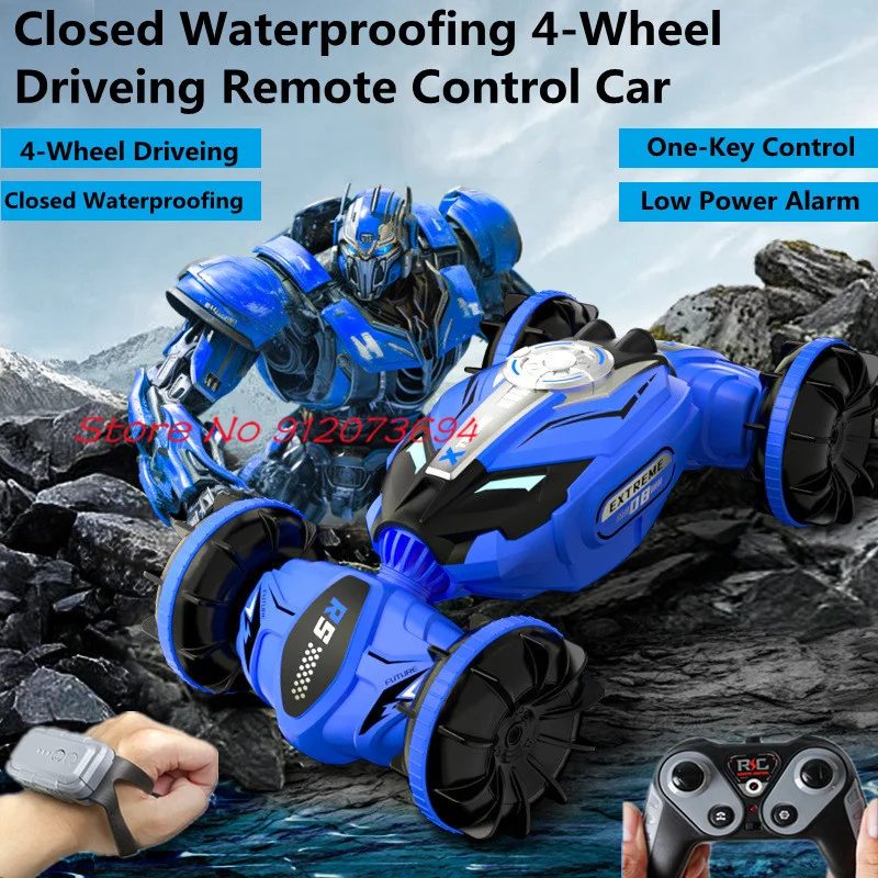 Closed-Waterproofing-4-Wheel-Drive-Remote-Control-Toy-Car-Model-2-4G ...