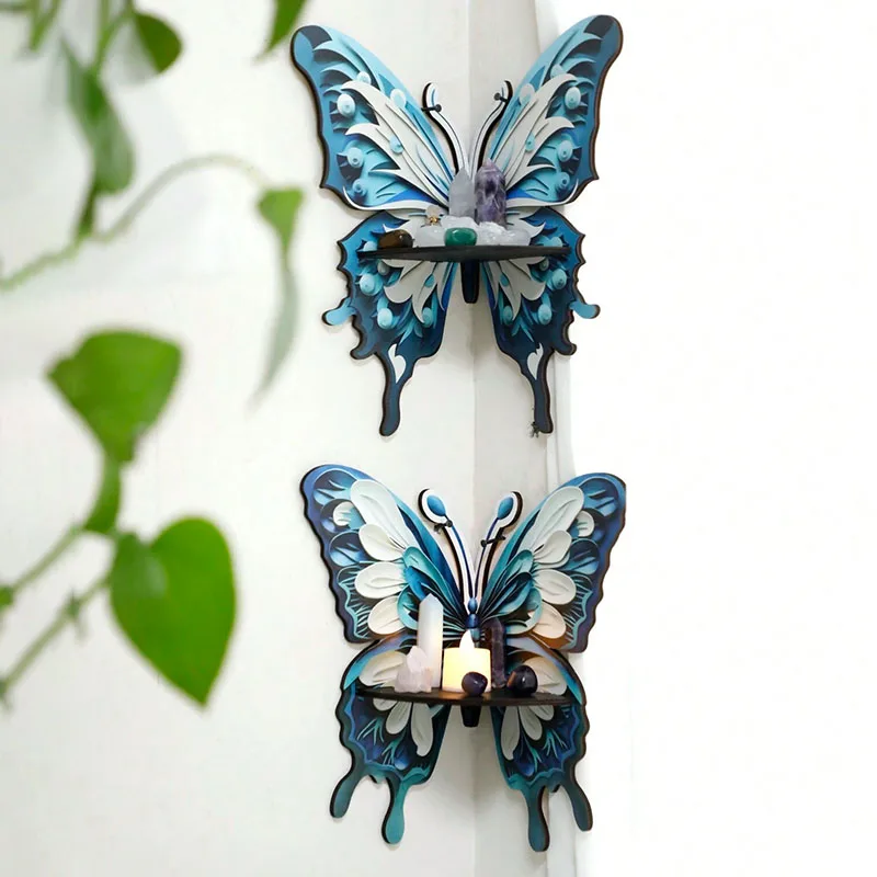 1-2pcs-New-Butterfly-Shape-Storage-Rack-Butterfly-Shelf-Crystal-Shelf ...