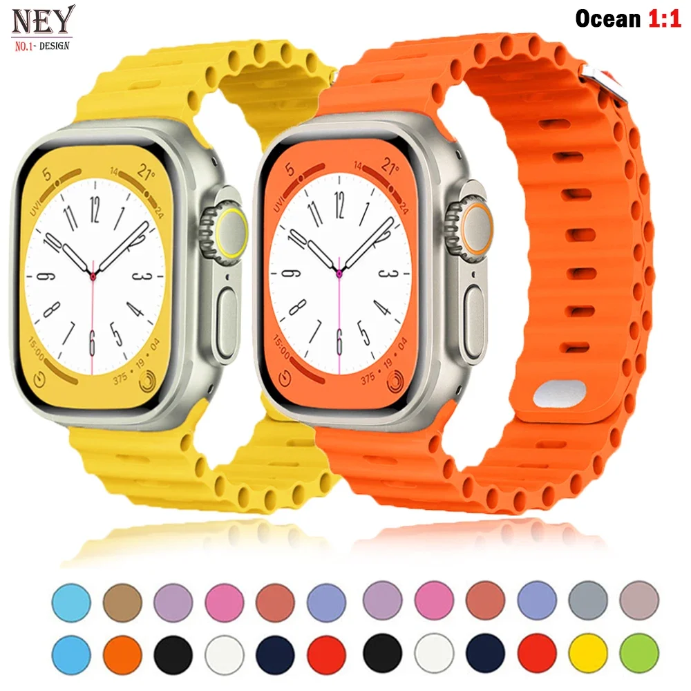 Ocean-strap-For-Apple-watch-Ultra-49mm-band-44mm-45mm-40mm-42-41mm ...