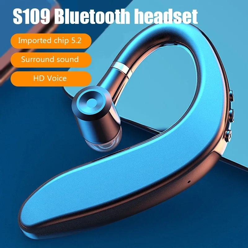S109 Wireless Bluetooth Universal Hook Earphone Sports Business Single ...
